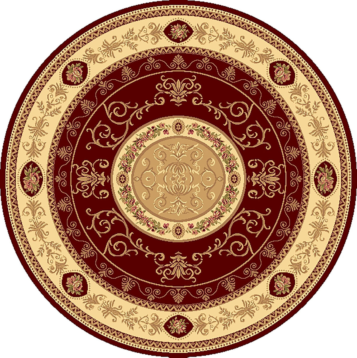 New Vision European Red Area Rug 2'x2'11" Mason Brooks – MasonBrooks